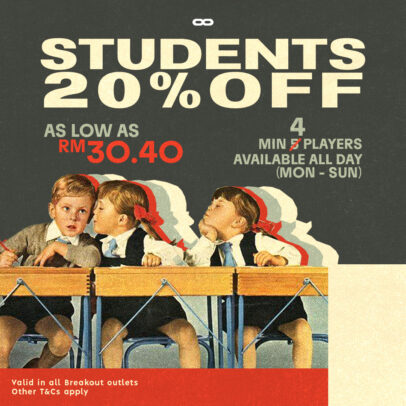 Breakout | Price Per Player | Student Price | Promotions